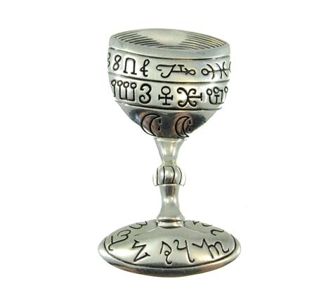 Solid 925 Sterling Silver Magic Chalice Pendant Wiccan Ritual Spell Goblet Pagan Alter Cup