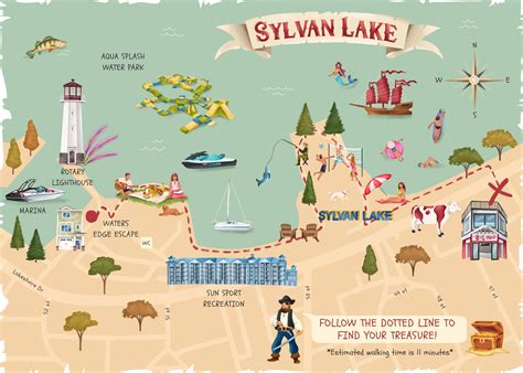 Sylvan Lake Treasure Map For Airbnb Karina Monakhova
