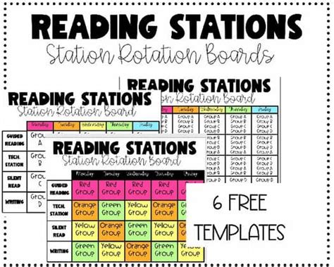 Reading Stations Free Templates By Msp In Grade Three Tpt