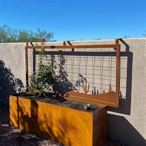 Custom Metal Trellis In Tucson Arizona L4 Laser Engraving And Metal Art