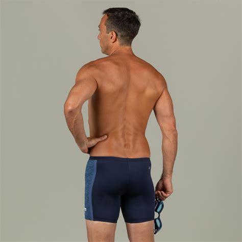 Long Swimming Trunks Yoko Mala Blue White