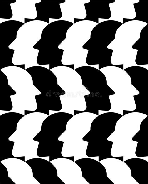 Face Pattern Seamless Face Background Stock Vector Illustration Of