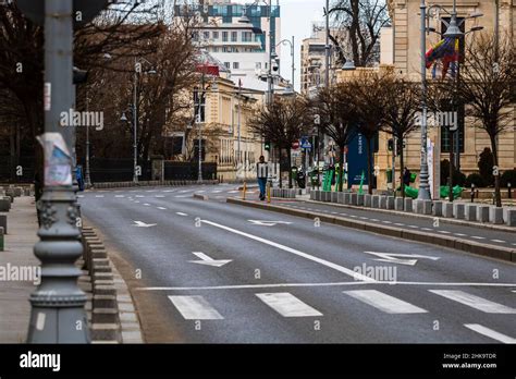 Car Traffic At Rush Hour In Downtown Area Of The City Car Pollution