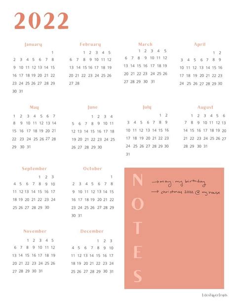 Yearly Planner Template