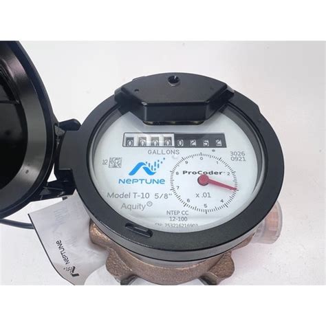 Neptune T 10 58 X 34 Aquity Procoder Water Meter Gallons Ebay