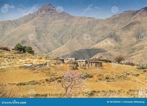 Lesotho Traditional House Basotho Huts Stock Image Image Of Lesotho