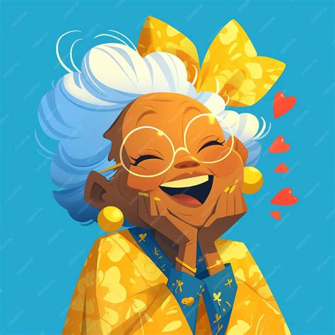 Premium Vector African American Elderly Woman Attending A Church Service