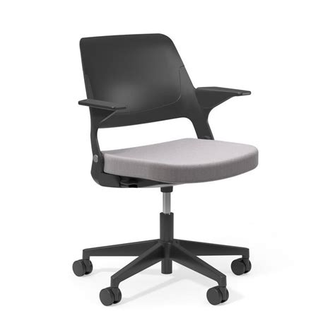 Ollo Armchair With Plastic Base Black Charcoal Glides Artofit