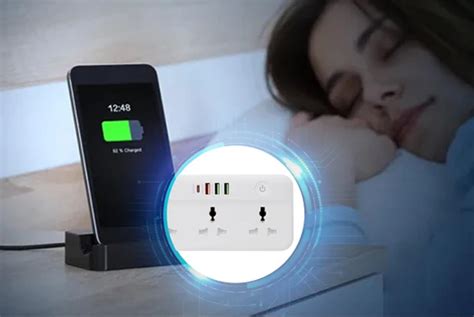 Smart Multi Plug Power Socket Extension Cord With Wifi Connection Usb