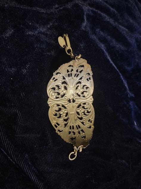 Solid Brass Cuff Bracelet Gem