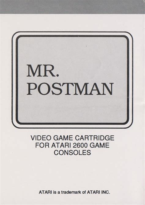 Atari 2600 Vcs Mr Postman Der Postmann Scans Dump Download