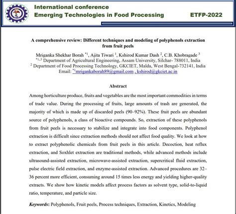 Pdf A Comprehensive Review Different Techniques And Modeling Of Polyphenols Extraction From