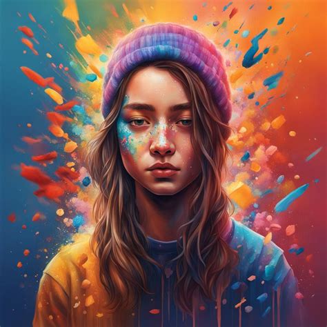 Colotfull Girl Ai Generated Artwork Nightcafe Creator