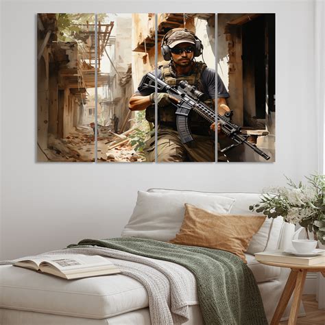 Design Art Us Military In Mission Iii Army Metal Wall Art Prints Set