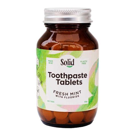 Solid Toothpaste Tablets Fresh Mint With Fluoride Nourished Life Au