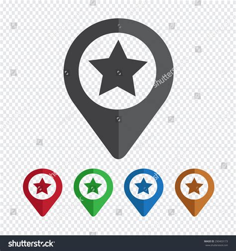 map pointer star icon stock vector royalty free 290403173 shutterstock