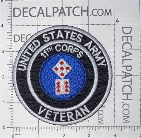 Us Army 11th Corps Veteran Patch Decal Patch Co