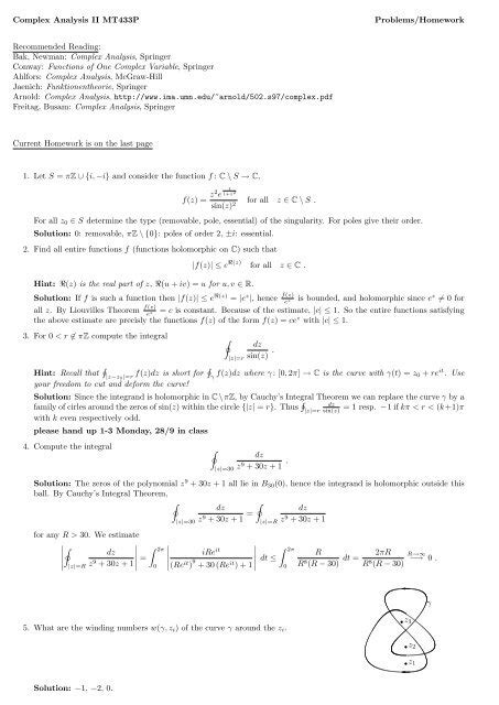 Bak Newman Complex Analysis Springer Conway