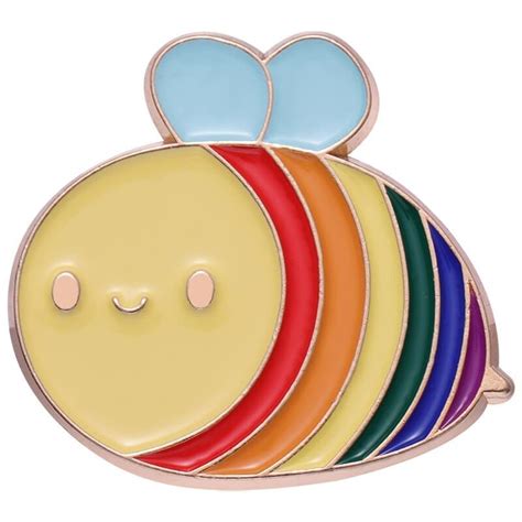 Bee Pride ‘proud Lgbt Rainbow Enamel Pin Distinct Pins