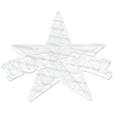Nor Cal Medium Star Decal Sticker White