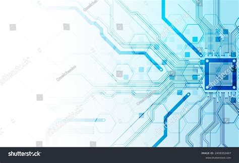 Cpu Concept Circuit Board Technology Abstract Stock Vector Royalty Free 2459352407 Shutterstock
