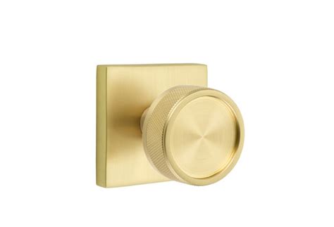 Emtek Select Dummy Knobset W Square Rosette Conical Stem And Knurled Knob Wayfair