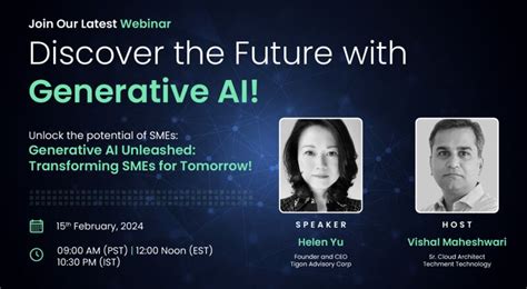 Helen Yu On Linkedin Generativeai Aiwebinar Innovation Technology