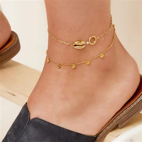 Shell Anklet Stainless Steel Cutiecute Jewelry