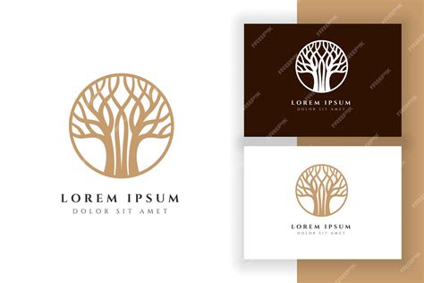 Premium Vector Oak Tree Vector Illustration Logo Design Template