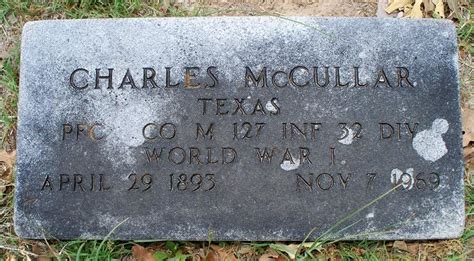 Pfc Charles Mccullar 1893 1969 Find A Grave Memorial