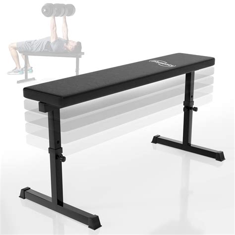 Physionics Flat Weight Bench Adjustable Fitness Gym Exercise Training