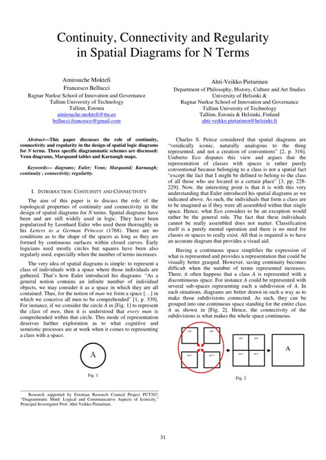 Pdf Continuity Connectivity And Regularity In Spatial Diagrams For N Terms