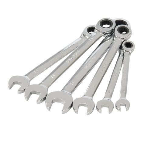 Silverline Fixed Head Ratchet Spanner 6pc Set 633788 Sealants And
