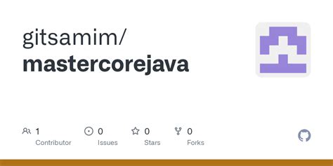 Github Gitsamimmastercorejava