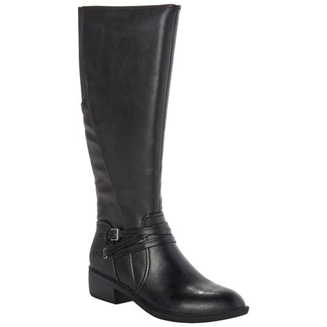 Baretraps Womens Stratford Buckle Mid Calf Boots Auburn 8