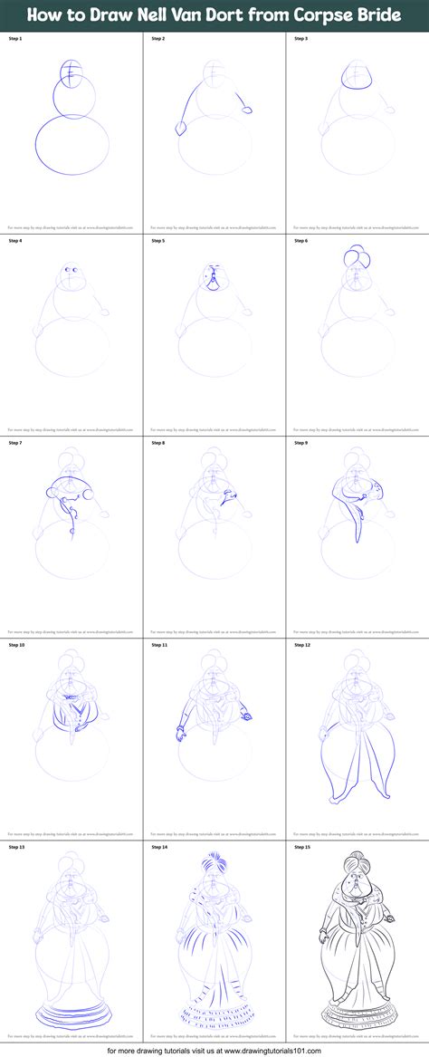 How To Draw Nell Van Dort From Corpse Bride Corpse Bride Step By Step