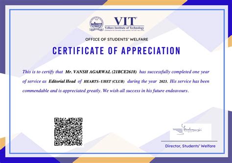Im Excited To Share That I Have Completed My Term As Editorial Head Of Hearts Club Vit This
