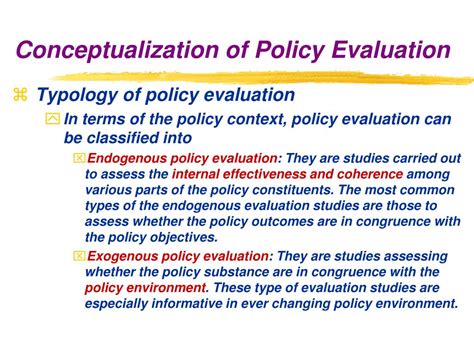 Ppt Topic 11 Policy Process Studies Policy Evaluation Studies
