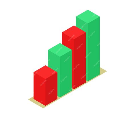 Premium Vector Isometric Bar Chart