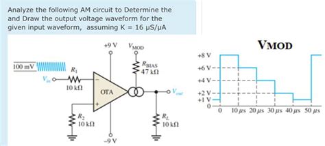 Solved Analyze The Following AM Circuit To Determine Theand Chegg