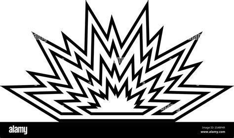 Explosion Black Icon Stock Vector Image And Art Alamy