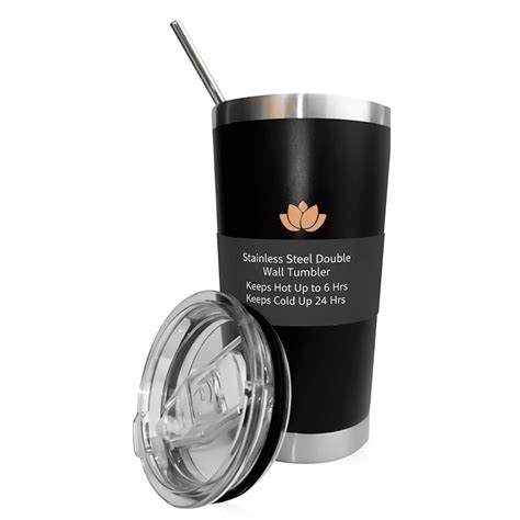 Lily 20 Oz Tumbler With Straw Travel Mug With Straw Stainless Steel