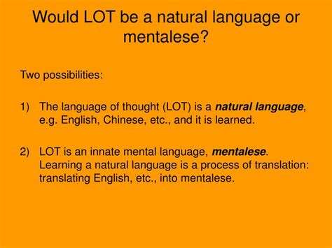 Ppt Modularity Of Mind Continued And The Language Of Thought Hypothesis Powerpoint