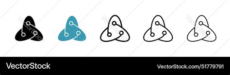 React Icon Set Black Filled And Outlined Style Vector Image