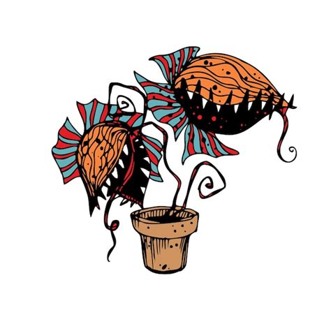 Premium Vector Decorative Elements For Halloween The Plant Is A