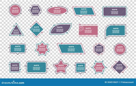 Flat Quote Bubbles Set Different Vector Illustrations Isolated On