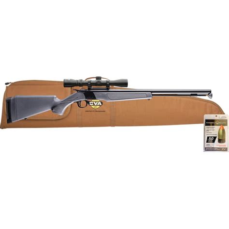 Cva Wolf V2 Muzzleloader Combo Package 50 Cal 24 Barrel Stainless Steel And Realtree Edge With