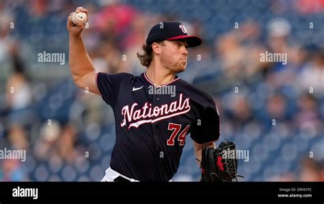Washington Nationals Starting Pitcher Jake Irvin Throws During A Baseball Game Against The