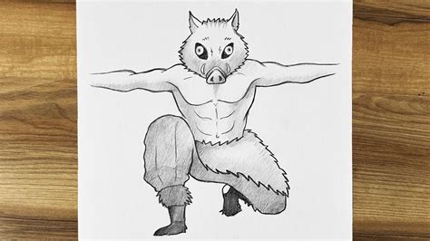 How To Draw Inosuke From Demon Slayer Inosuke Drawing Full Body