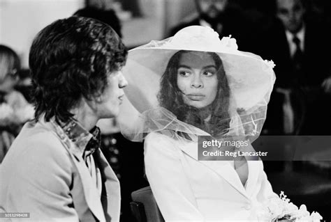 Mick And Bianca Jagger At Their Wedding At The Church Of St Anne St